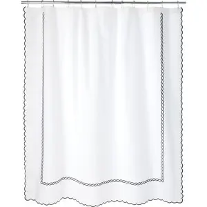 MATOUK Classic Chain Scallop Shower Curtain - Black