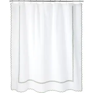 MATOUK Classic Chain Scallop Shower Curtain Clover