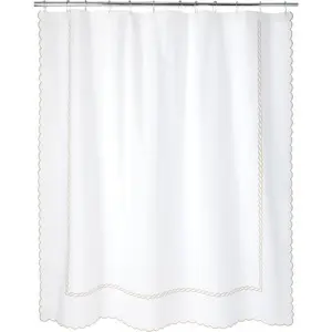 MATOUK Classic Chain Scallop Shower Curtain Dune