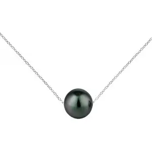 DONATELLO GIAN Sterling Silver Shell Pearl Necklace - Black