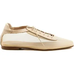 ANDREA GOMEZ Antonia Clear Mesh Flat - Beige