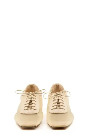 ANDREA GOMEZ Antonia Clear Mesh Flat - Beige