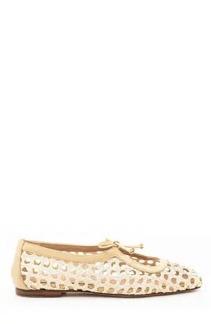 ANDREA GOMEZ Amelia Raffia Ballet Flat - Natural Raffia