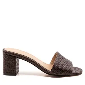 ANDREA GOMEZ Claudia Raffia Mule - Brown