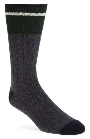 Cole Haan Cole Haan Ribbed Crew Socks Navy