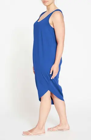 Universal Standard Iconic Geneva Asymmetric Tank Dress - Lapis Blue