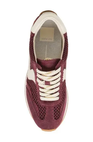 Dolce Vita Mesh Lace-up Sneakers - Cranberry Mesh