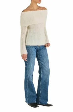 Rebecca Taylor Miro Off-the-shoulder Sweater