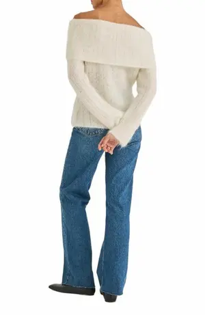 Rebecca Taylor Miro Off-the-shoulder Sweater