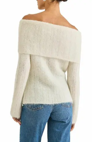 Rebecca Taylor Miro Off-the-shoulder Sweater