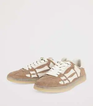 Amiri Suede Pacific Bones Low-top Sneakers - Brown