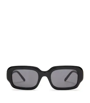 Loewe Acetate Rectangular Slim Sunglasses - Black