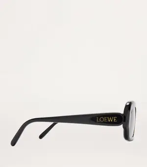 Loewe Acetate Rectangular Slim Sunglasses - Black
