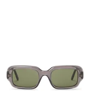 Loewe Acetate Rectangular Slim Sunglasses - Grey