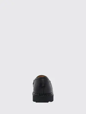 Paraboot Smooth Calfskin Penny Loafers With Lug Sole