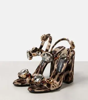 Dolce & Gabbana Keira 105 Leopard-print Sandals - Multicoloured
