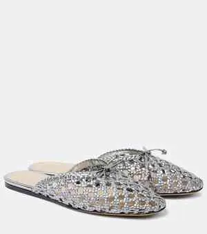 Le Monde Beryl Regency Woven Leather Mules