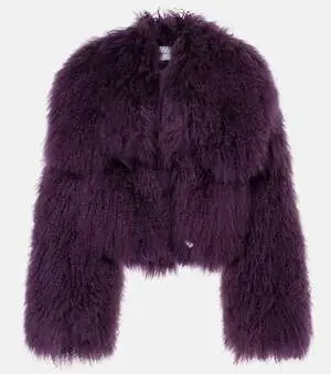 Attico Shearling Jacket - Purple