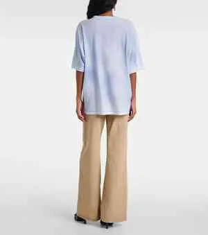 Acne Studios Logo Cotton And Hemp Jersey T-shirt