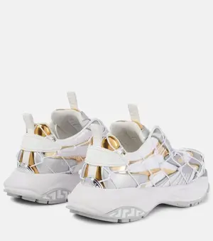 Versace Mercury Leather-trimmed Sneakers