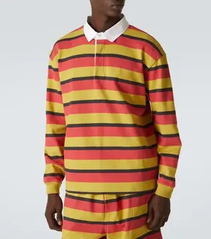 BODE Rec Striped Cotton Polo Shirt