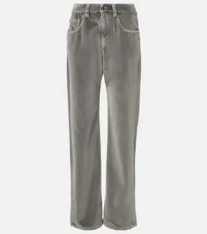 Brunello Cucinelli Velvet Straight-leg Pants