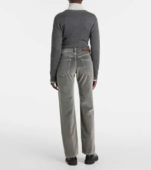 Brunello Cucinelli Velvet Straight-leg Pants