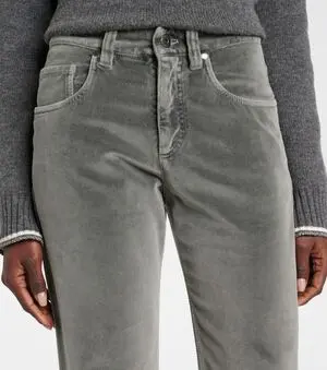 Brunello Cucinelli Velvet Straight-leg Pants
