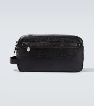 Brunello Cucinelli Leather Toiletry Bag - Black