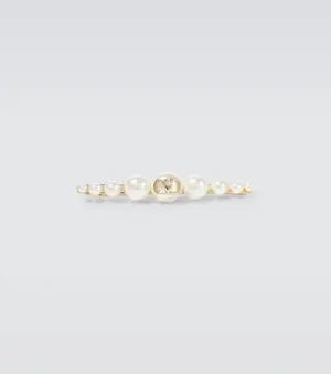Valentino Garavani Faux Pearl-embellished Tie Pin - Gold