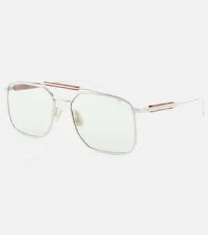 Brunello Cucinelli Sartorial Sunset Square Sunglasses - Silver