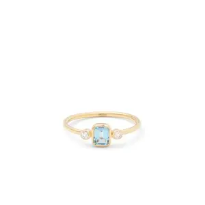ASPINAL OF LONDON Rainbow Moonstone & Sterling Silver 925 Gemstone Ring - Blue