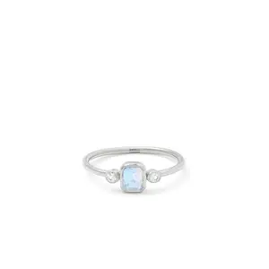 ASPINAL OF LONDON Gemstone Ring In Smoky Quartz & 18ct Gold Vermeil Multi-colour