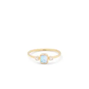 ASPINAL OF LONDON Gemstone Ring In Smoky Quartz & 18ct Gold Vermeil - Multi-colour
