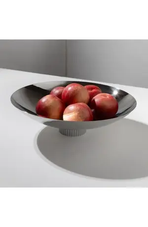 ANNA NEW YORK Striations Fruit Bowl - Silver