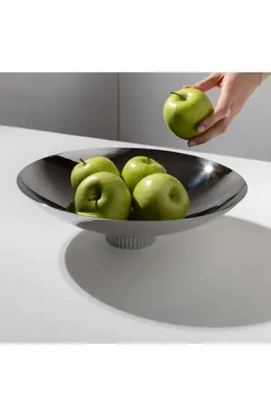 ANNA NEW YORK Striations Fruit Bowl - Silver