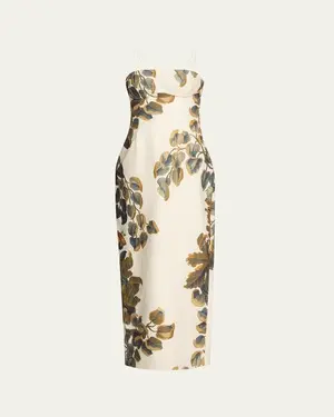 Sir. Evalita Column Midi Dress - Pine Valley | Editorialist