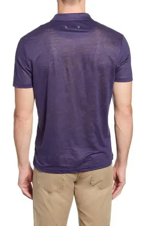 Vilebrequin Solid Linen Jersey Polo Shirt - Blue
