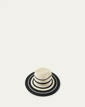 Eugenia Kim Striped Straw Fedora