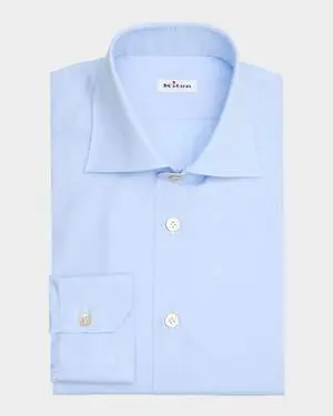 Kiton Cotton Dress Shirt - Lt Blu
