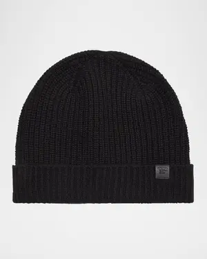 TOM FORD Ribbed Cashmere Beanie - Black