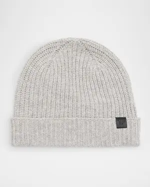 TOM FORD Ribbed Cashmere Beanie - Sky Grey
