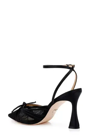 Badgley Mischka Josie Pointed Toe Pump - Black Satin