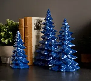 VALERIE PARR HILL As Is Set Of 3 Ceramic Trees Valerie - One-color