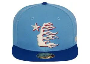 HELLSTAR Fitted Baseball Cap - Baby Blue