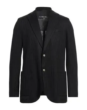 CIRCOLO 1901 Linen & Cotton Striped Blazer - Black