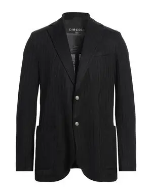 CIRCOLO 1901 Linen & Cotton Striped Blazer - Black