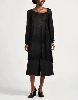 Isabel Benenato Linen Knit Sweater - Black