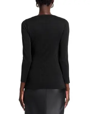 Chiara Boni La Petite Robe Draped Long Sleeve Top