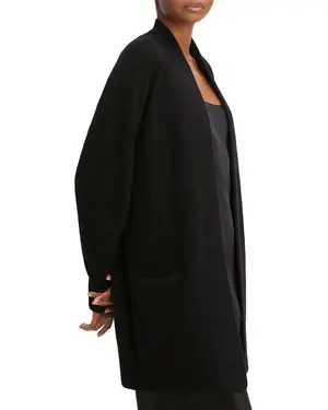 Vince Cashmere Open Front Cardigan Sweater - Black
